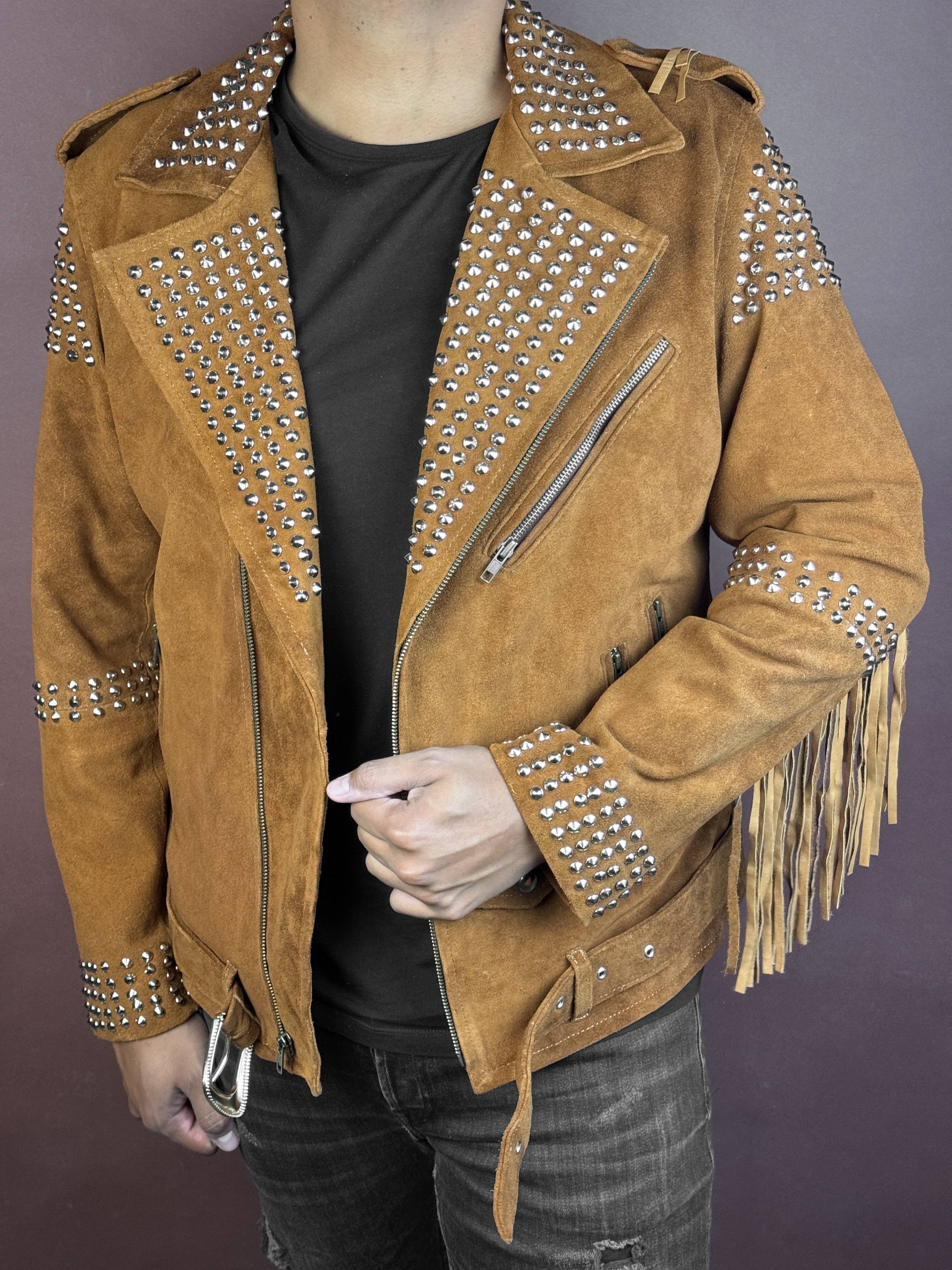 BIKER FRINGED SPIKES – LuxxeMx